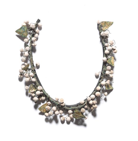Bonhams : A Greek bronze and terracotta diadem