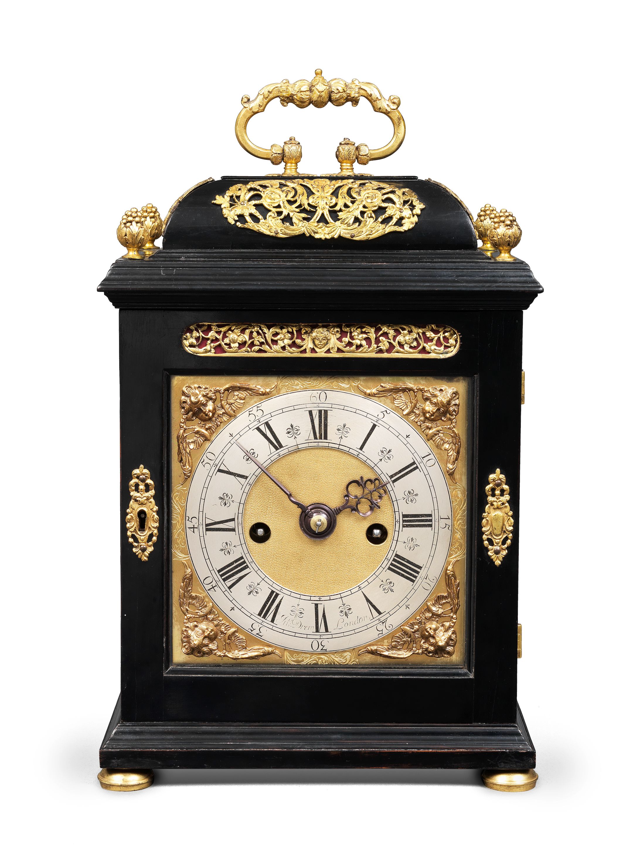 Bonhams : A rare late 17th Century ebony table clock by a Knibb ...