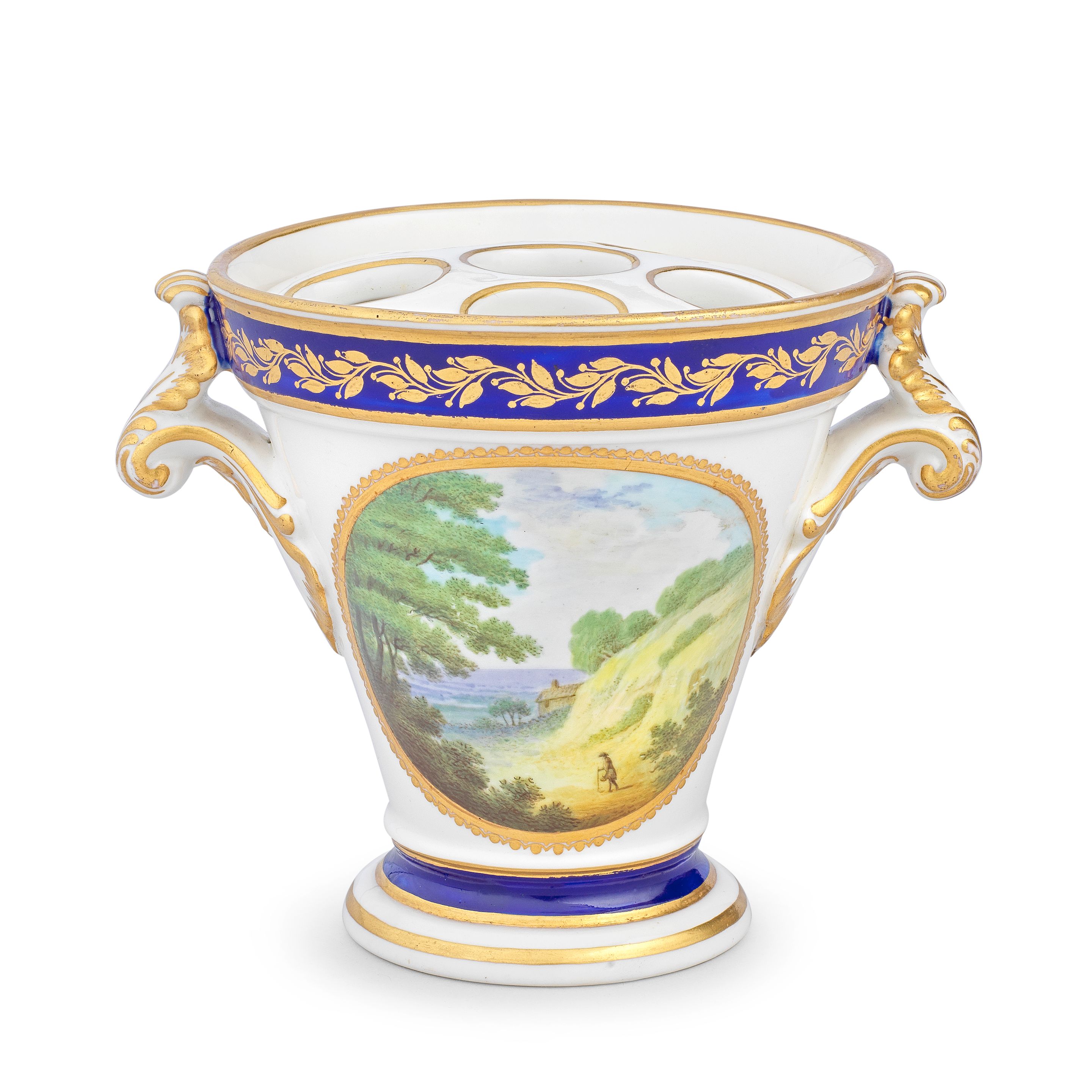 Bonhams : A Derby flower pot and cover, circa 1795
