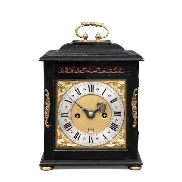 Bonhams : A good late 17th century ebony table clock with pull quarter ...