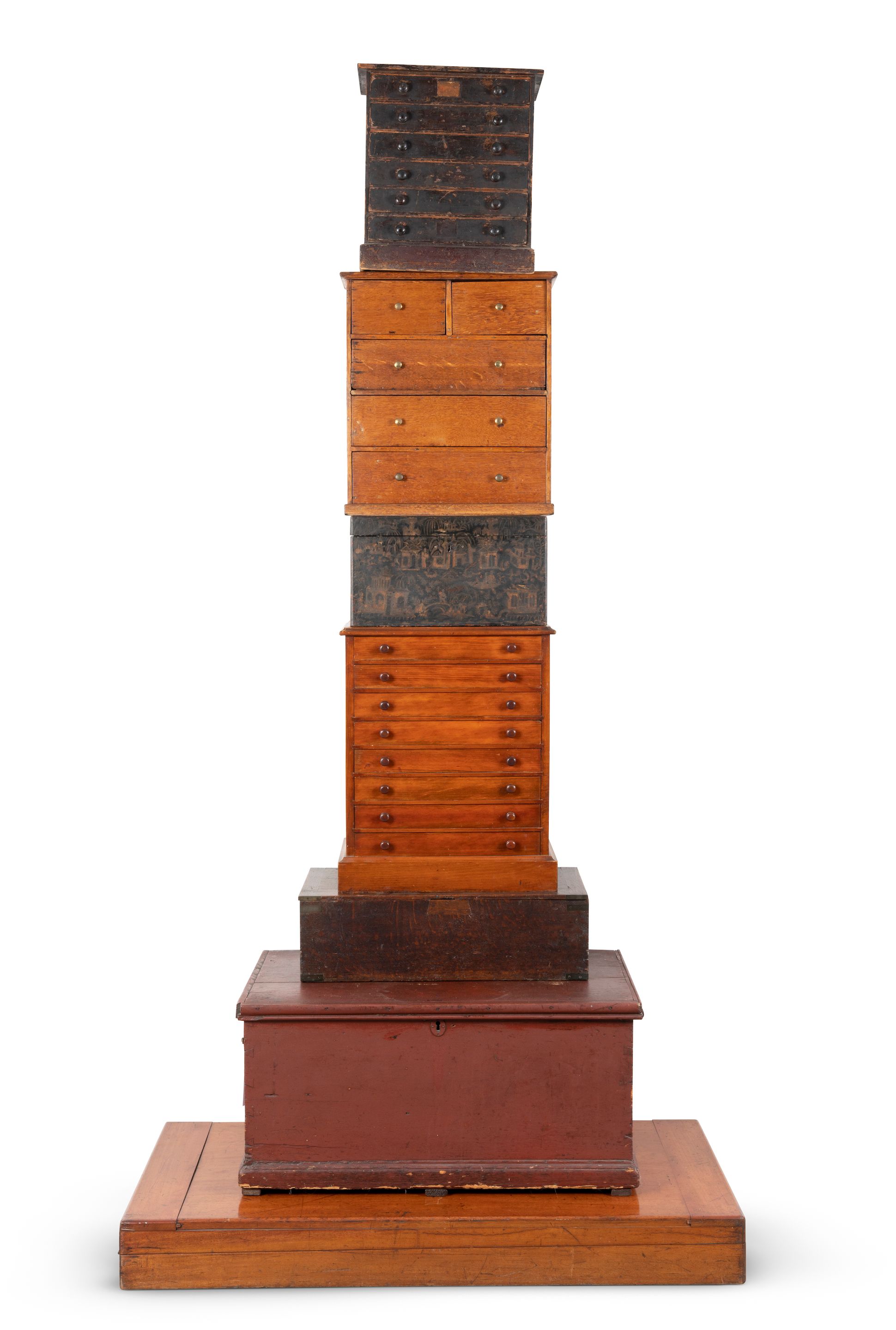 Bonhams : A collection of boxes and specimen cabinets Second half 19th ...
