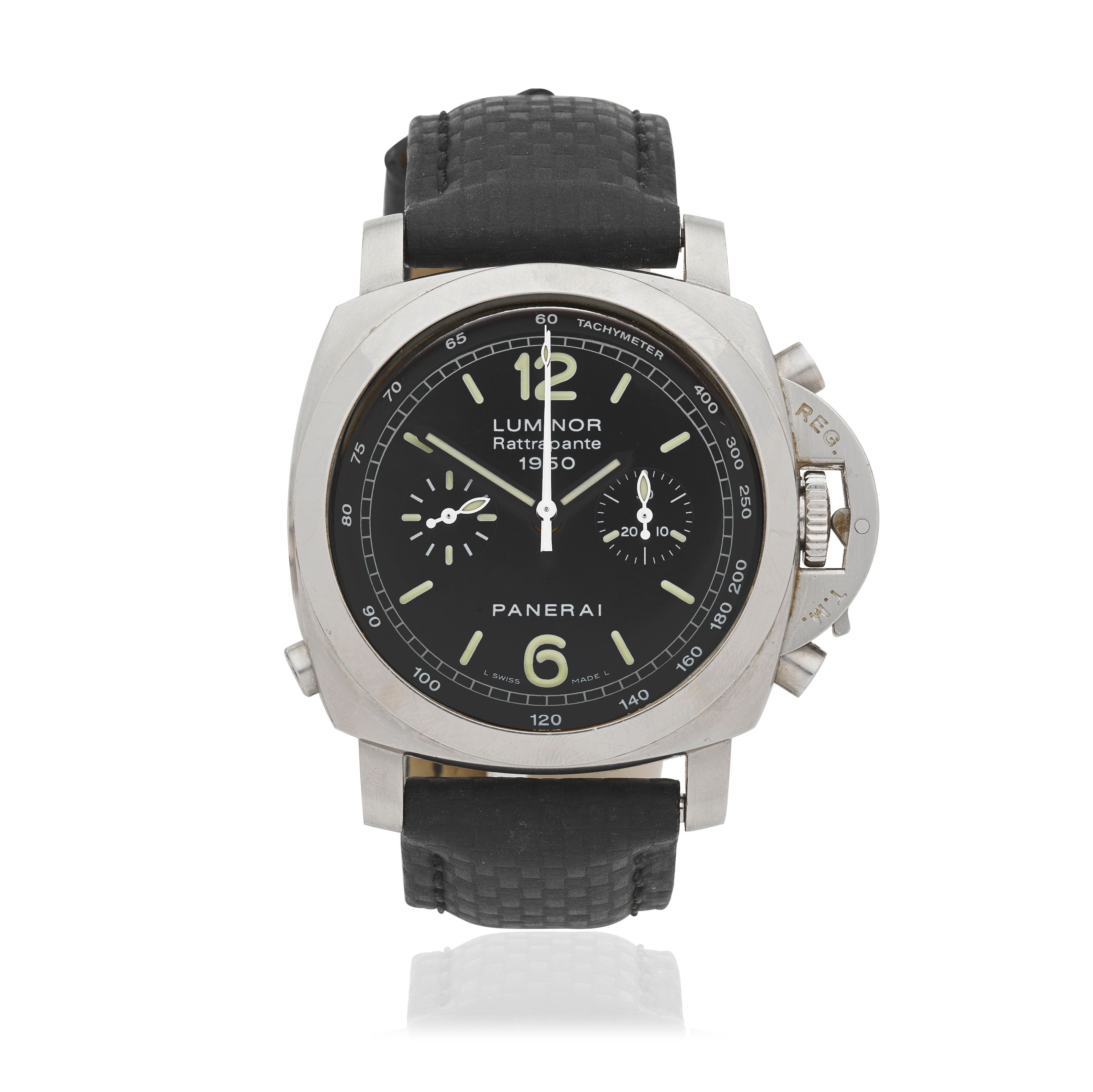 Bonhams : Panerai. A stainless steel automatic chronograph wristwatch ...