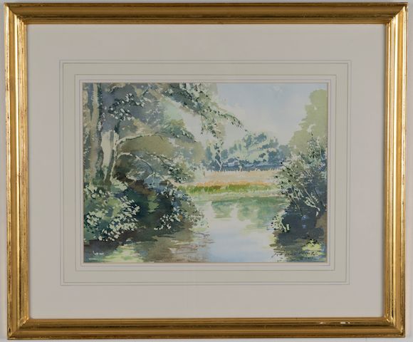 Bonhams : Jonathan Pomroy (British) Sunset behind South Lake ...