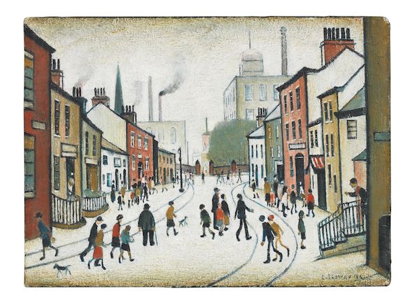 Bonhams : Laurence Stephen Lowry R.A. (British, 1887-1976) Street Scene ...