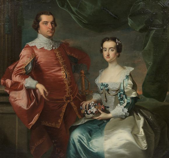 Bonhams : Thomas Hudson (Devon 1701-1779 Twickenham), and Studio Portrait of Sir Thomas Hatton ...