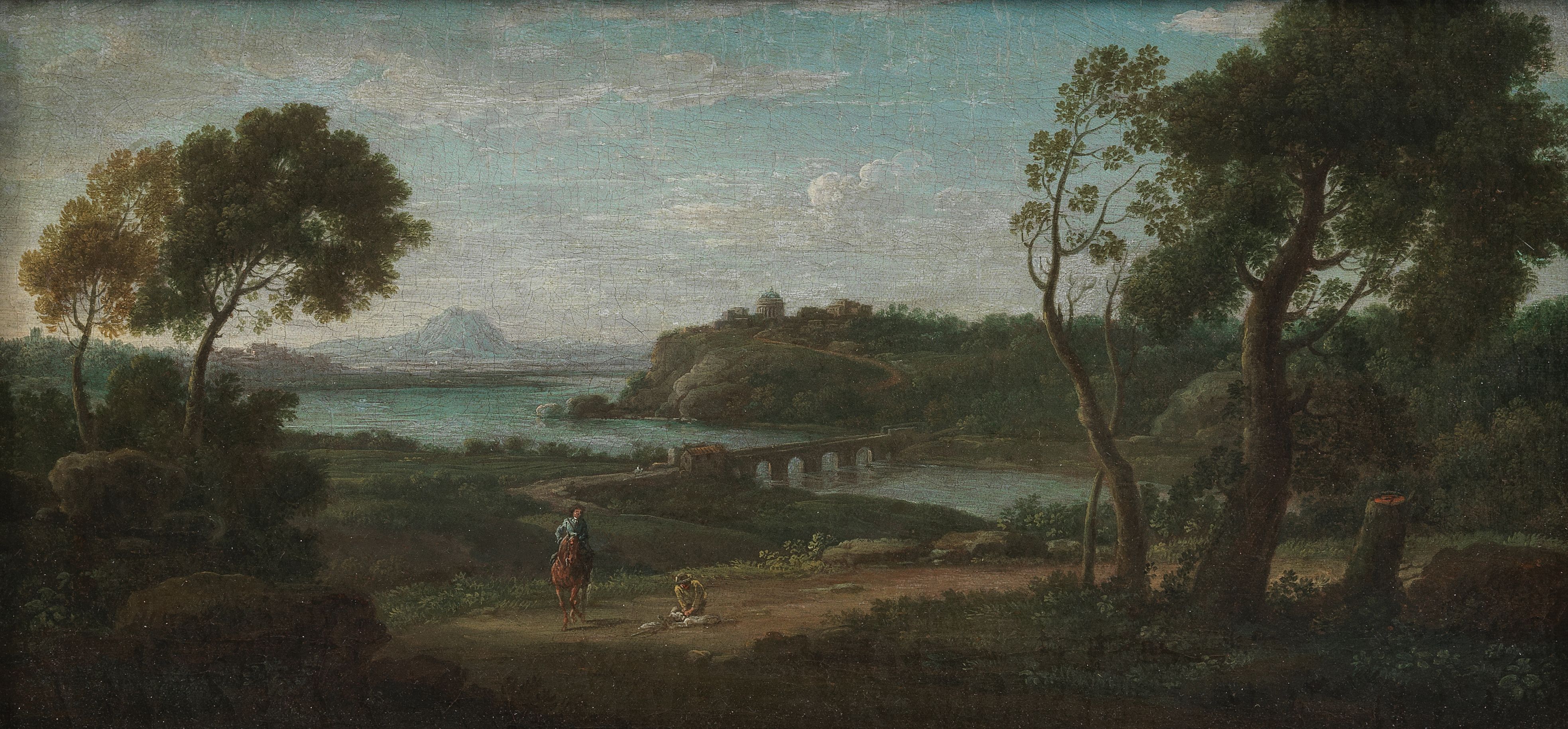 Bonhams : Hendrick Frans van Lint (Antwerp 1684-1763 Rome) An extensive river landscape with ...