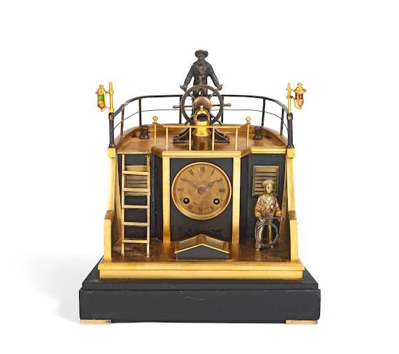 Bonhams : A late 19th century French automaton clock in the form of a ...