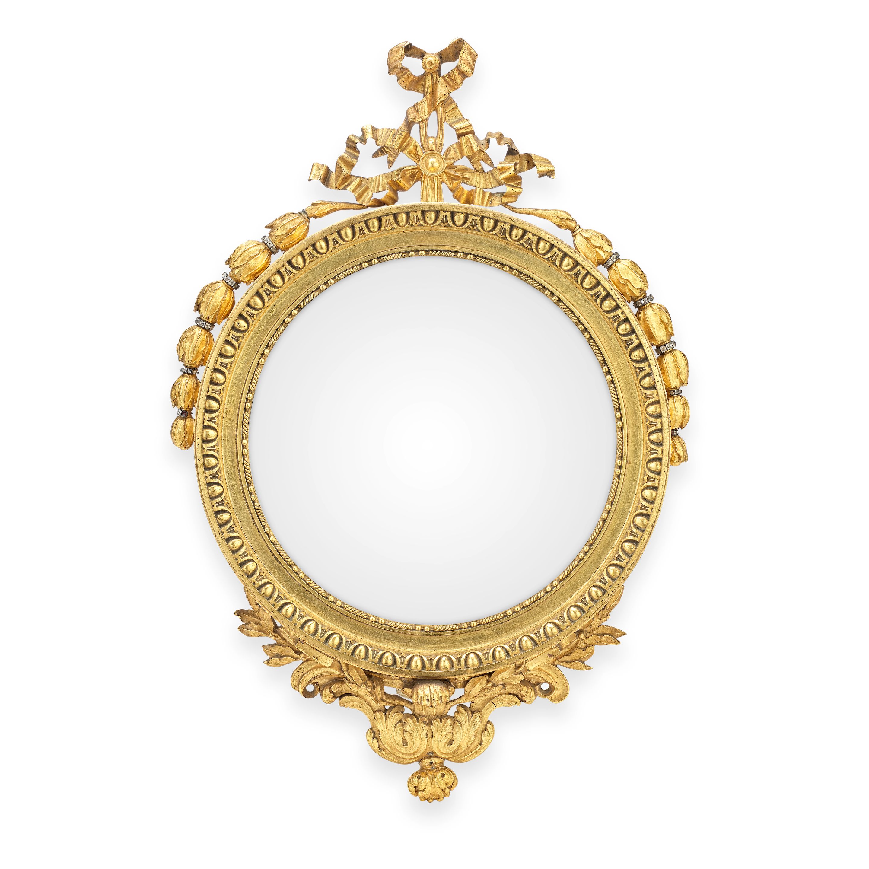 Bonhams : An unusual Louis XV gilt bronze and paste set medallion frame ...