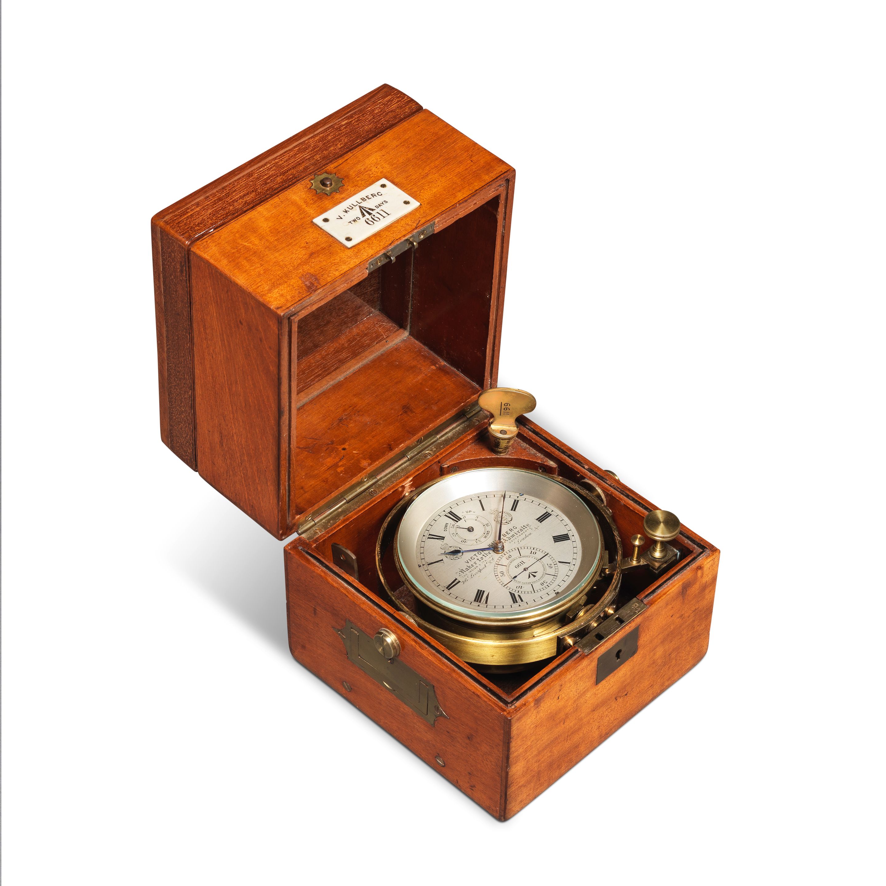 Bonhams : A good early 20th century mahogany two-day marine chronometer ...