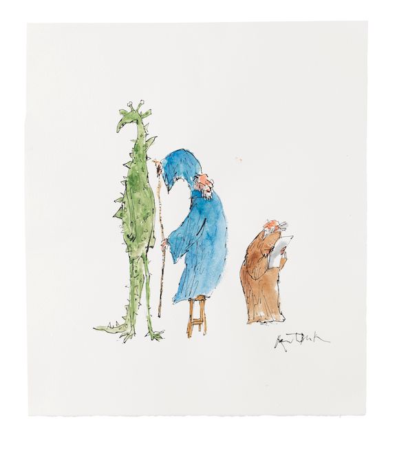 Bonhams : Sir Quentin Blake (British, born 1932) Measuring a Dragon No ...