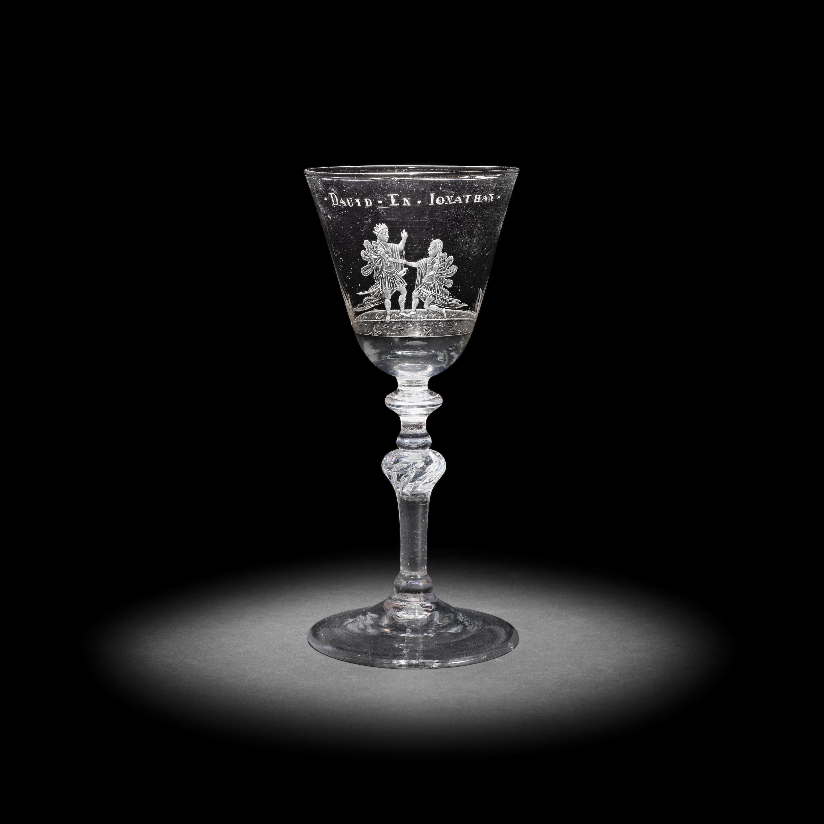 Bonhams A Dutch Engraved Light Baluster Goblet Circa 1760