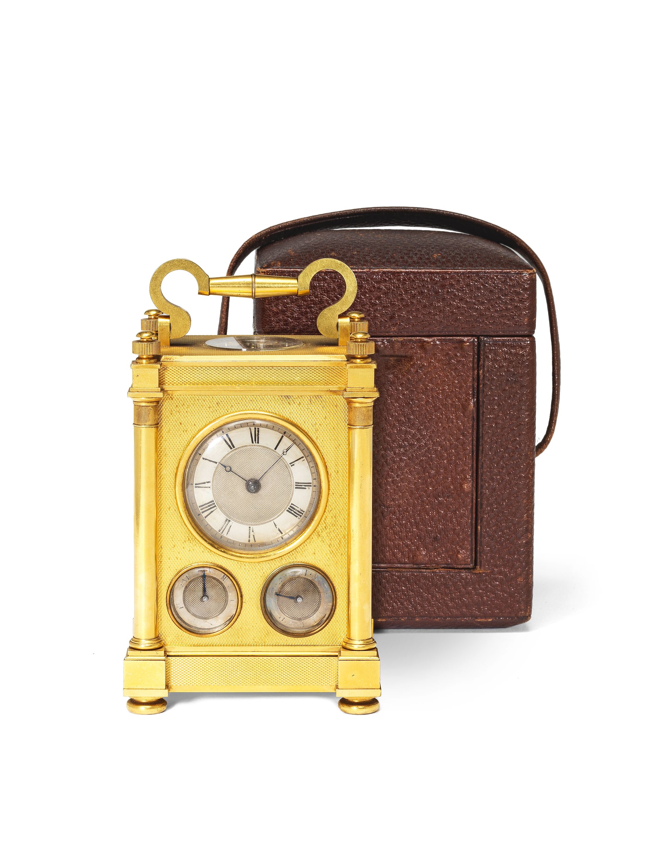 Bonhams : A fine and rare late 19th century English gilt brass travel ...