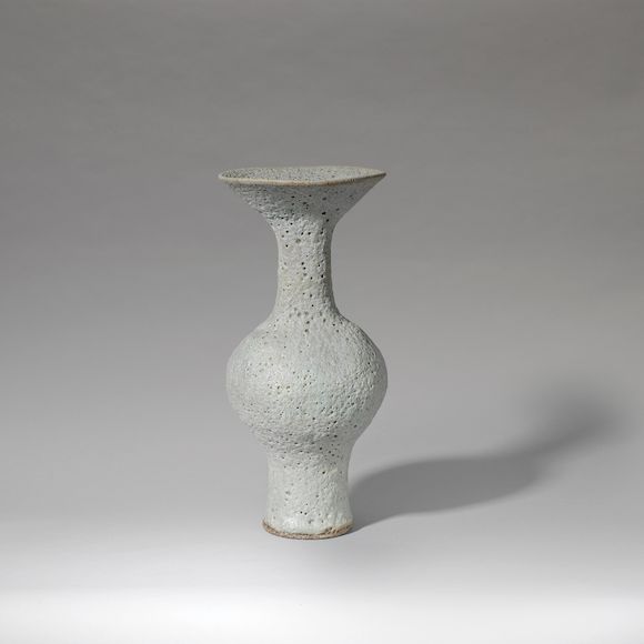 Bonhams : Lucie Rie Vase with flared lip, circa 1978