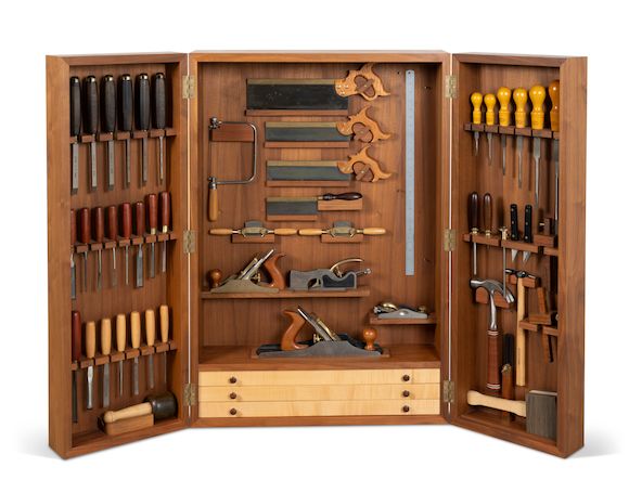 Bonhams : A unique wall mounted walnut veneered and geometrically ...