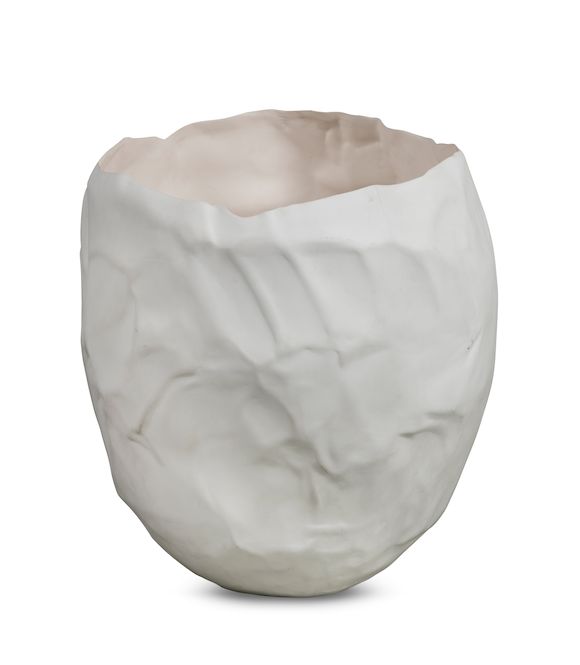 Bonhams : A large white clay 'Tulipano' vase Designed by Rosaria Rattin ...
