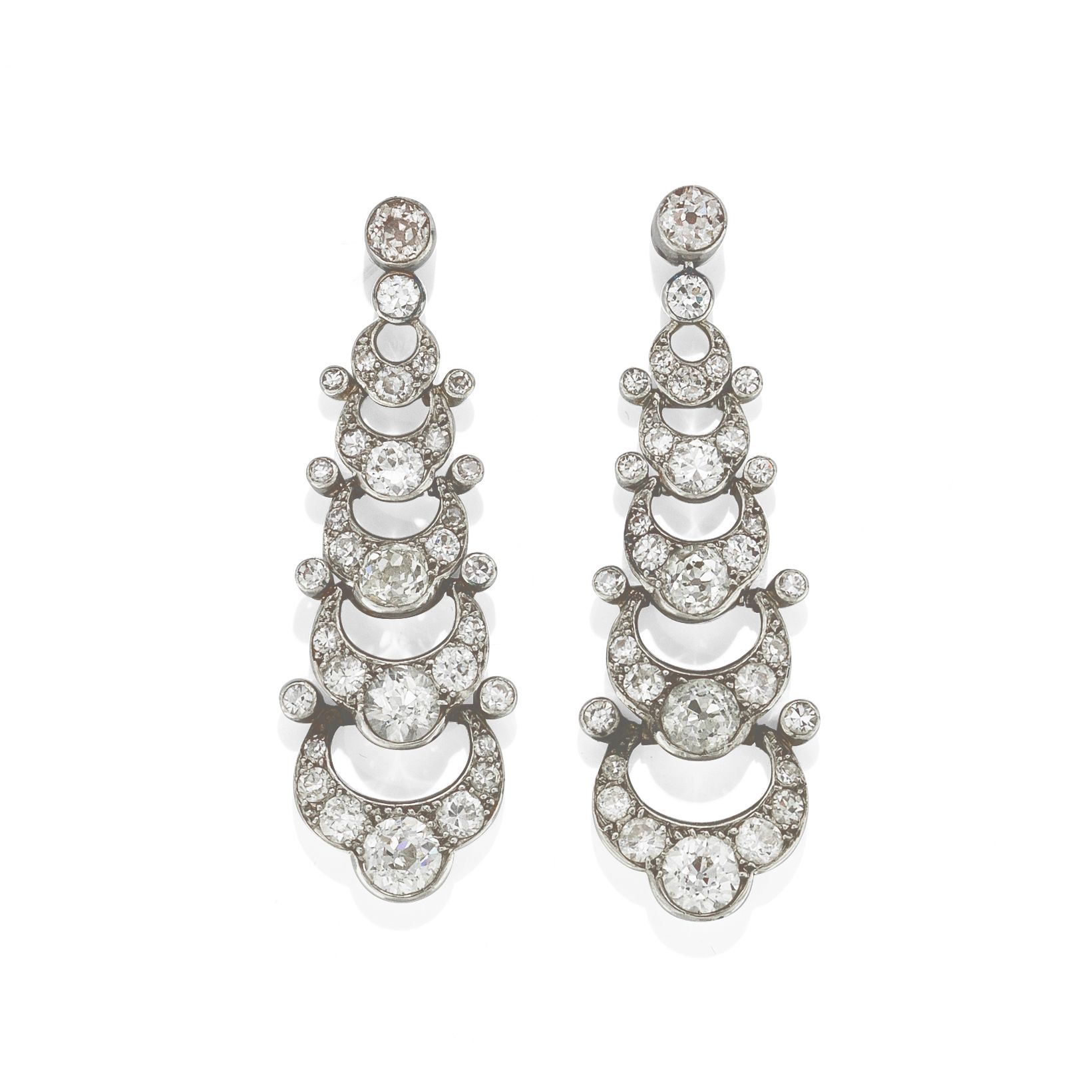Bonhams : DIAMOND EARRINGS, FIRST QUARTER OF THE 19TH CENTURY