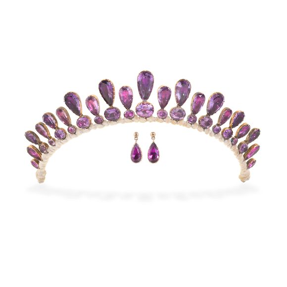 Bonhams : AMETHYST TIARA, 19TH CENTURY
