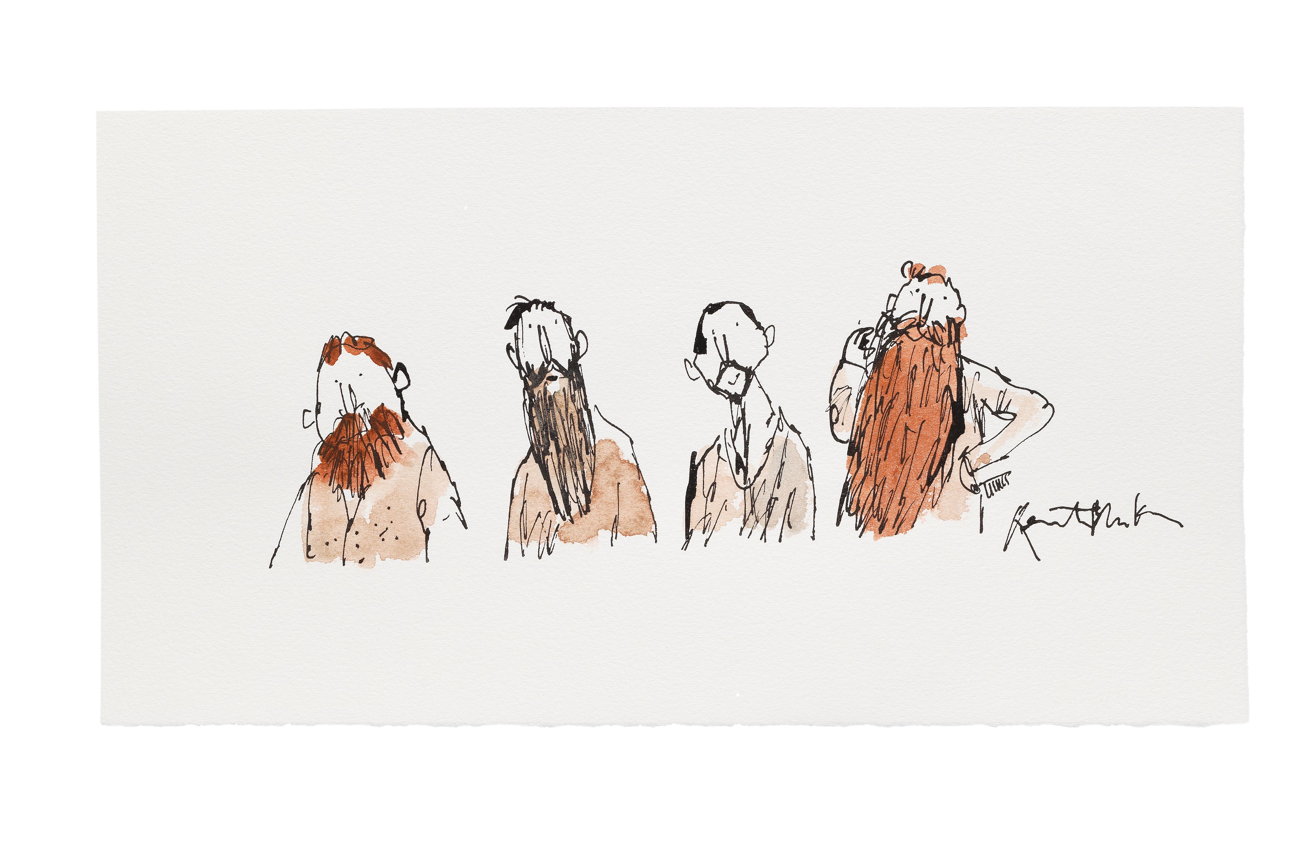 Bonhams : Sir Quentin Blake (British, born 1932) Assorted Beards No.3 ...