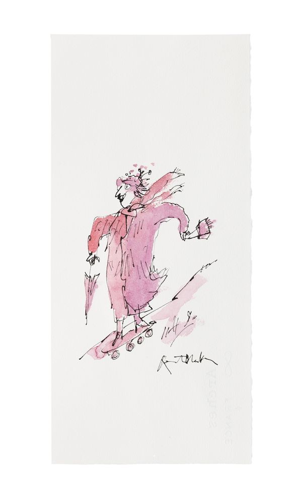 Bonhams : Sir Quentin Blake (British, born 1932) Skateboarders No.2 ...