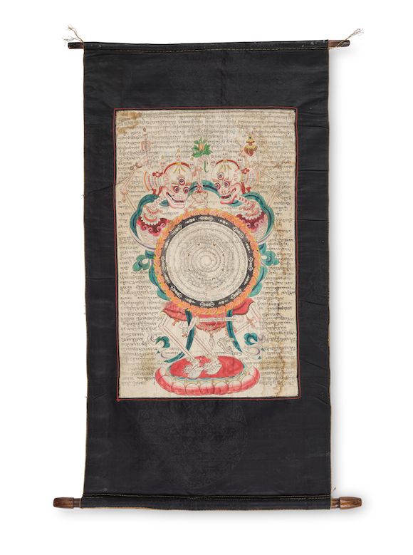 Bonhams Cornette de Saint Cyr : TENTURE YANTRA DE CHITIPATI EN TOILE ...
