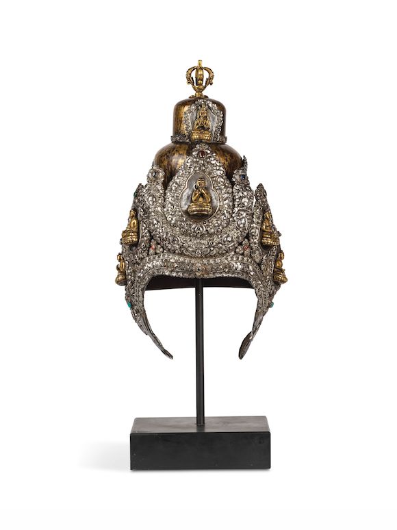 Bonhams Cornette de Saint Cyr : COIFFE DE VAJRASATTVA EN CUIVRE ET ...