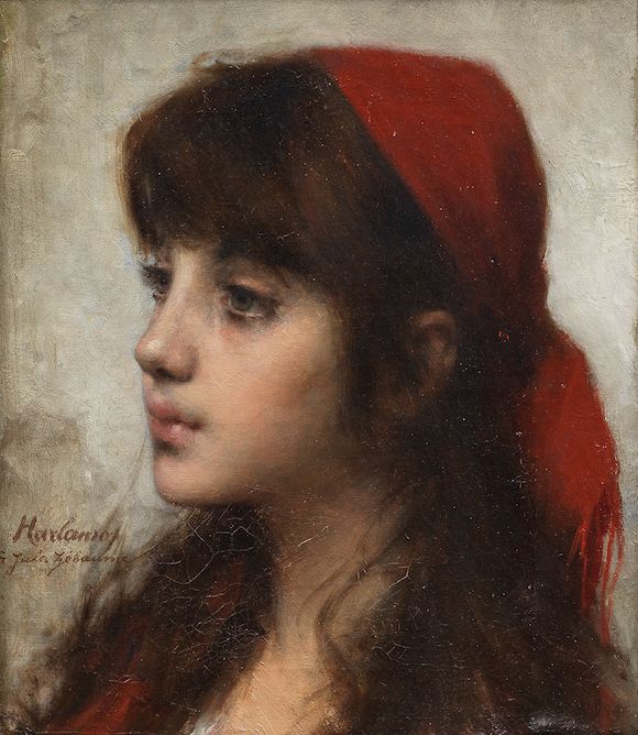Bonhams : Alexei Alexeevich Harlamoff (Russian, 1840-1925) Young beauty ...