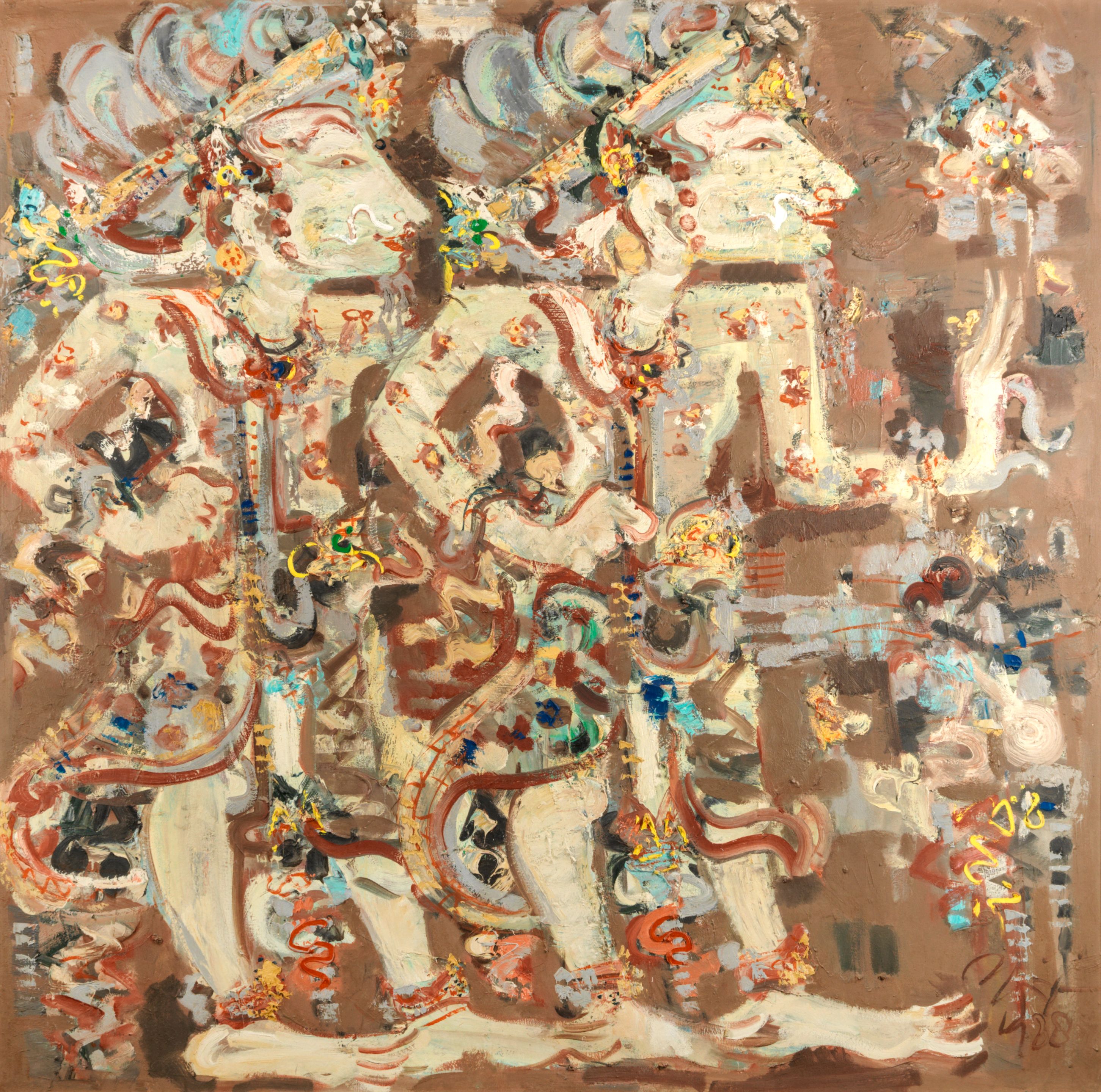 Bonhams : Nyoman Gunarsa (Indonesian, 1944-2017) Two chieftains In its ...