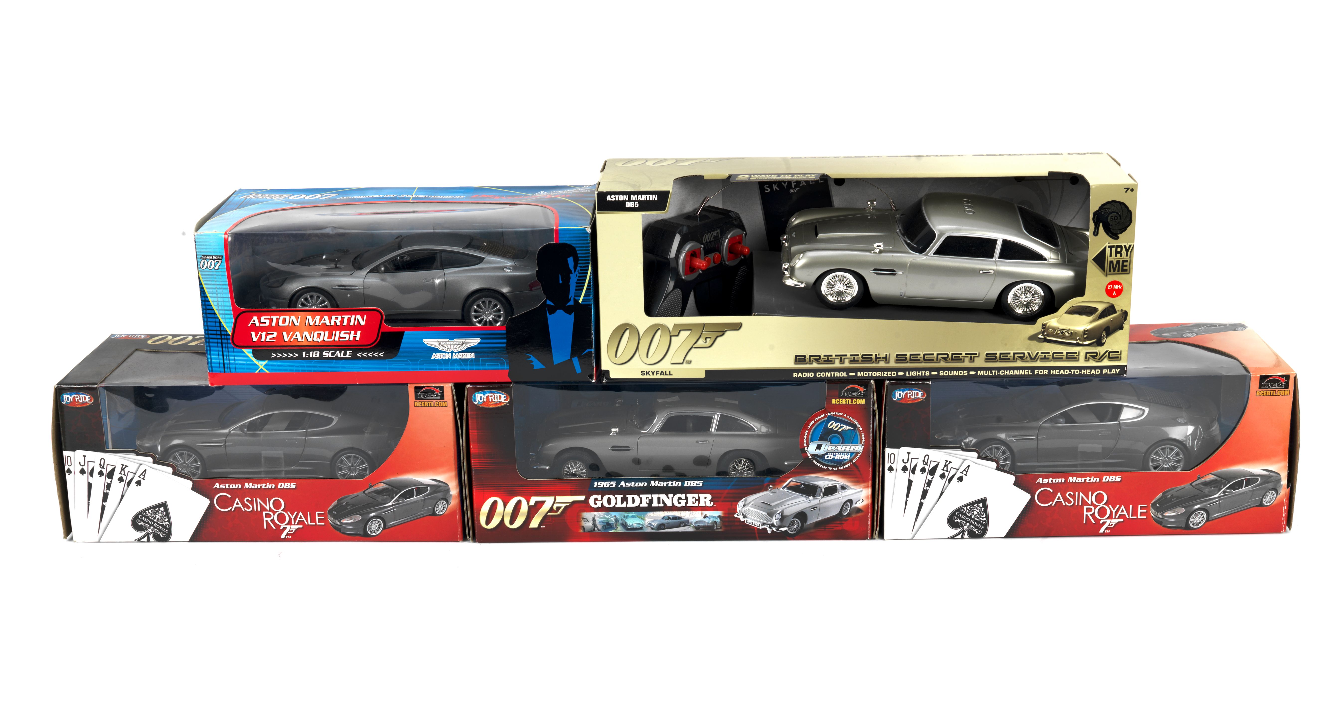 Bonhams Cars : Five boxed James Bond 007 Aston Martin models, ((5))