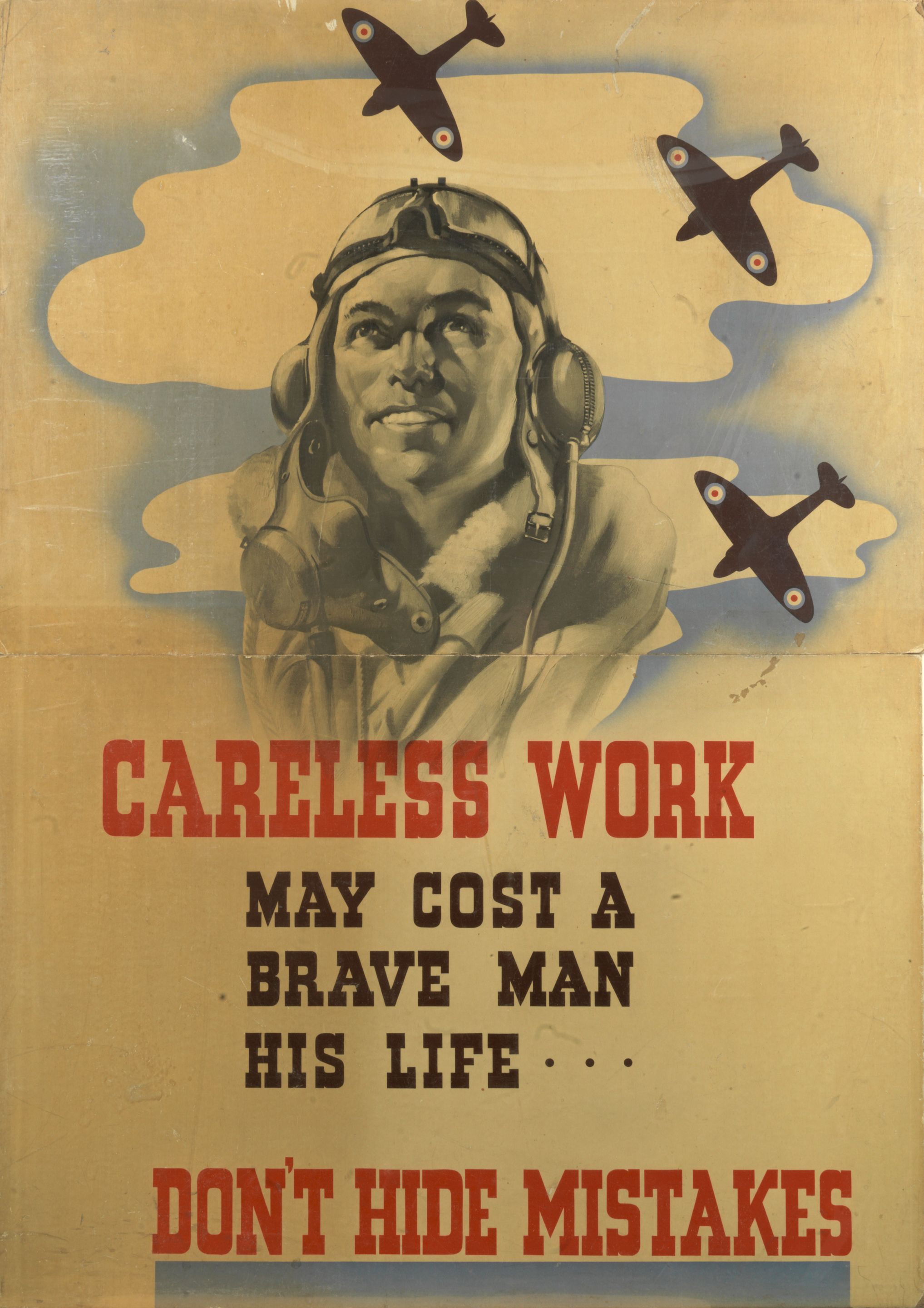 Bonhams Cars : A WWII 'Careless Work...' instructional poster, British ...