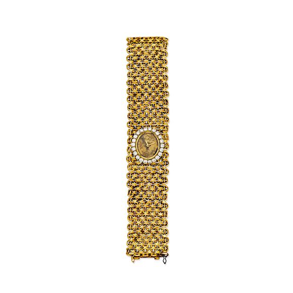 Bonhams : JEAN RENET: DIAMOND BRACELET WATCH,