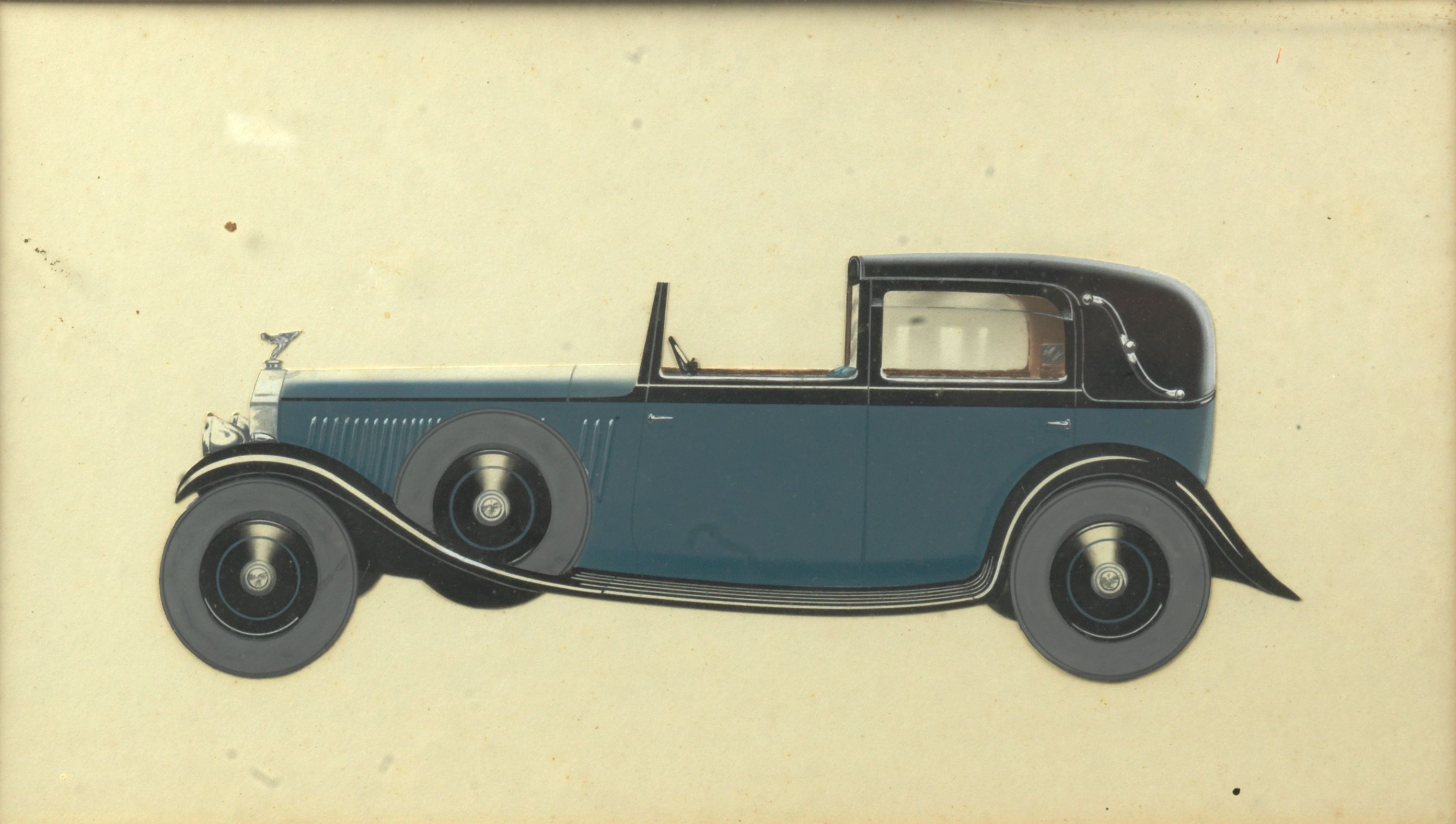 Bonhams Cars : A Coachbuilder's profile painting of a Rolls-Royce,