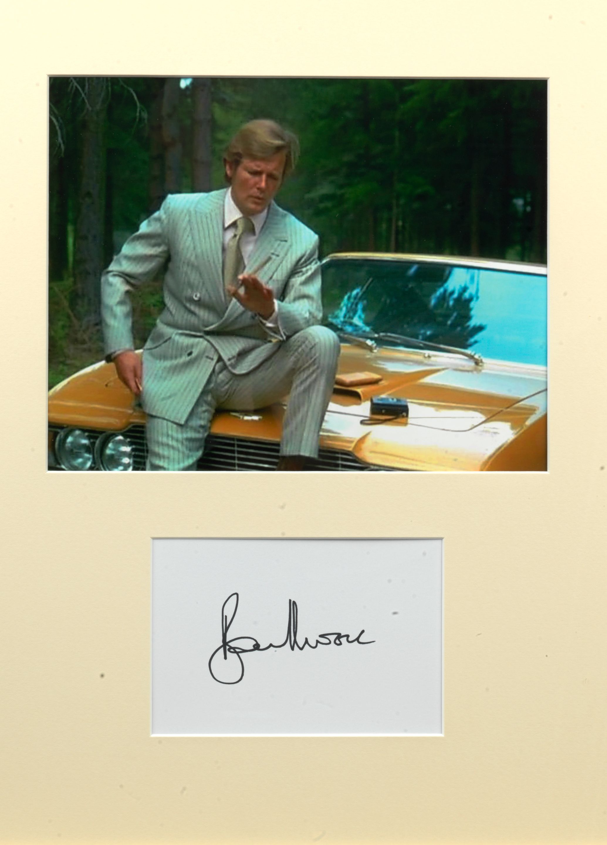 Bonhams Cars : A photoprint of Roger Moore as Lord Brett Sinclair ...