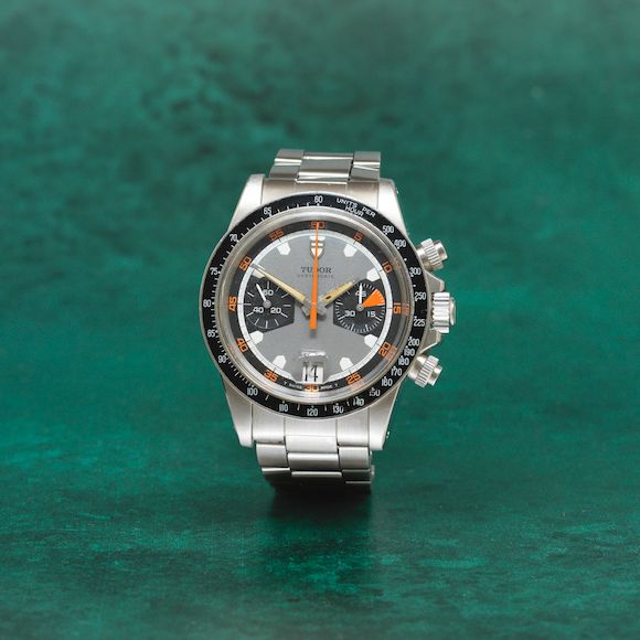 Bonhams : Tudor. A stainless steel manual wind calendar chronograph ...