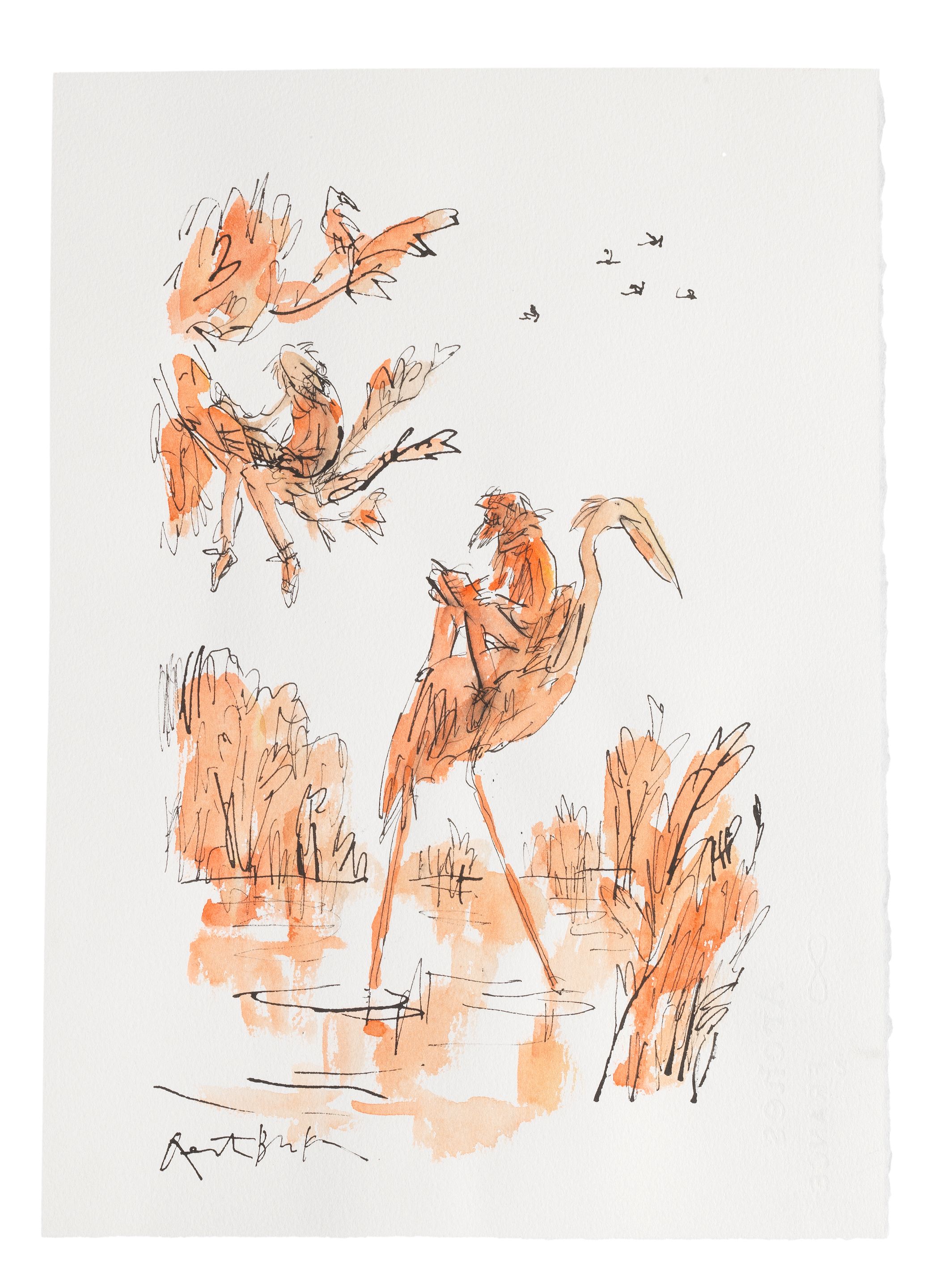 Bonhams : Sir Quentin Blake (British, born 1932) Bird Companions No.14 ...