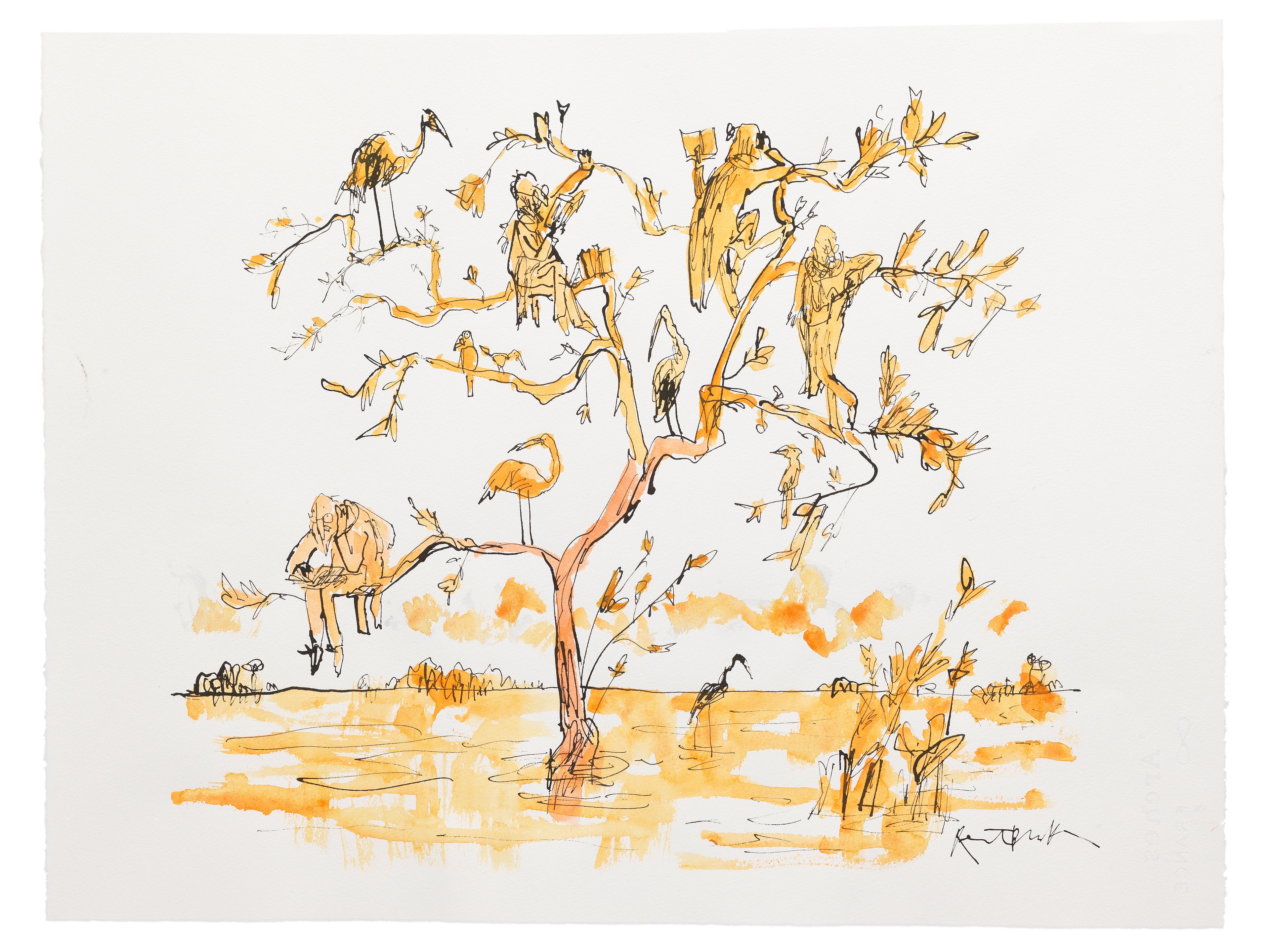 Bonhams : Sir Quentin Blake (British, born 1932) People in Trees No.2 ...