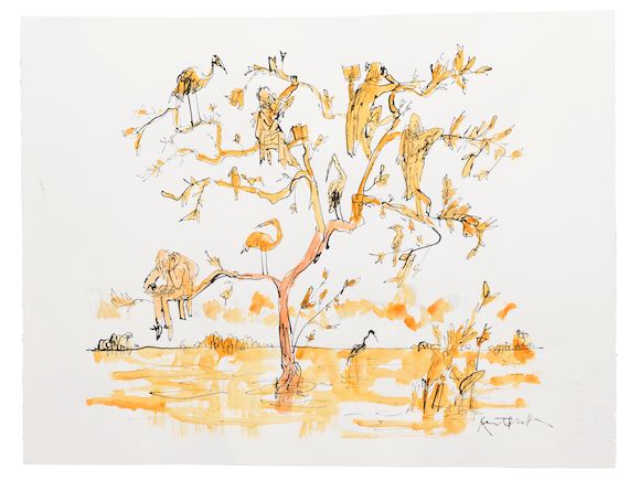Bonhams : Sir Quentin Blake (British, born 1932) People in Trees No.2 ...
