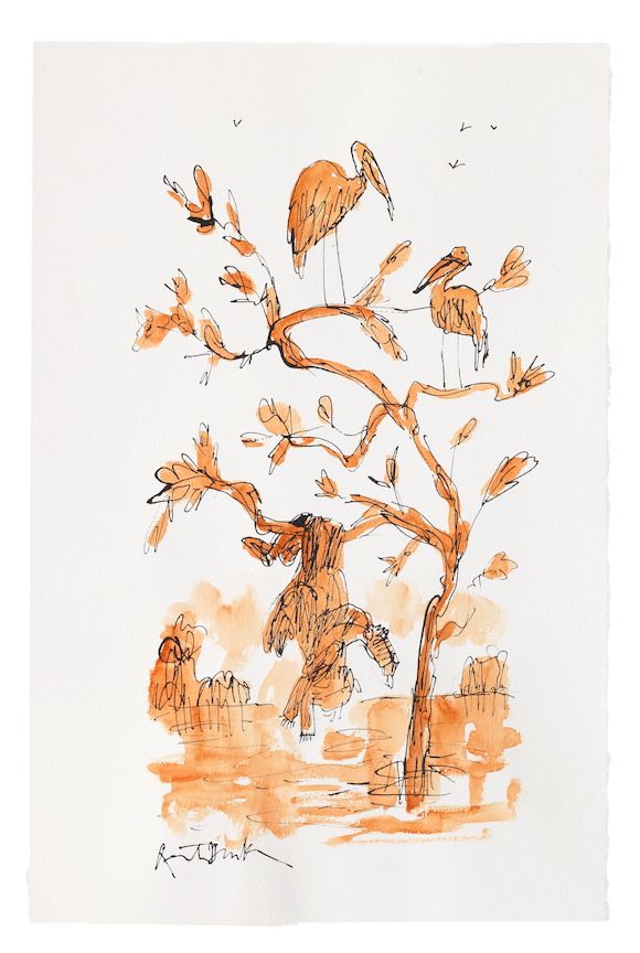 Bonhams : Sir Quentin Blake (British, born 1932) People in Trees No.4 ...