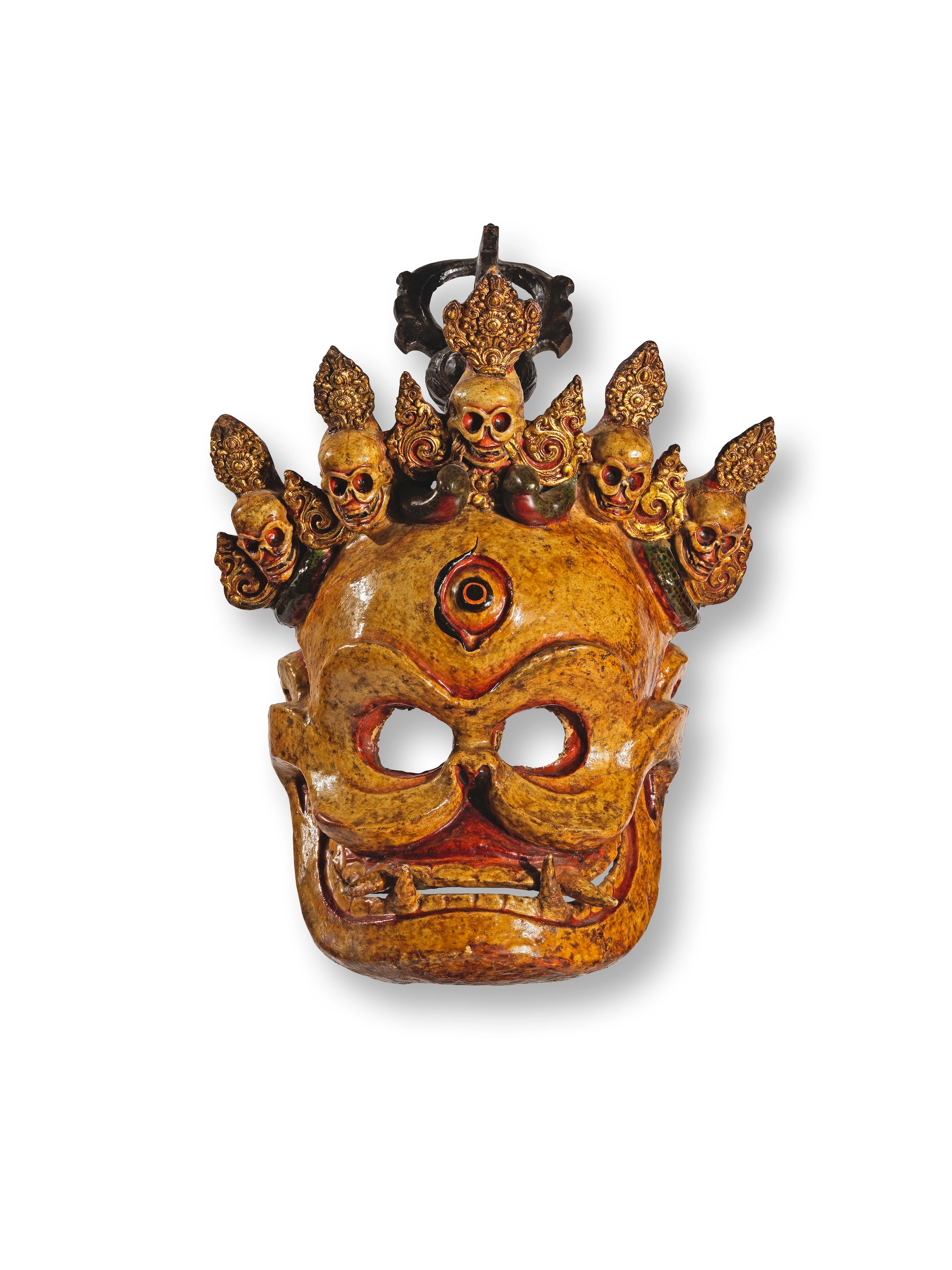 Bonhams Cornette de Saint Cyr : MASQUE DE CHITIPATI EN PAPIER-MÂCHÉ ...