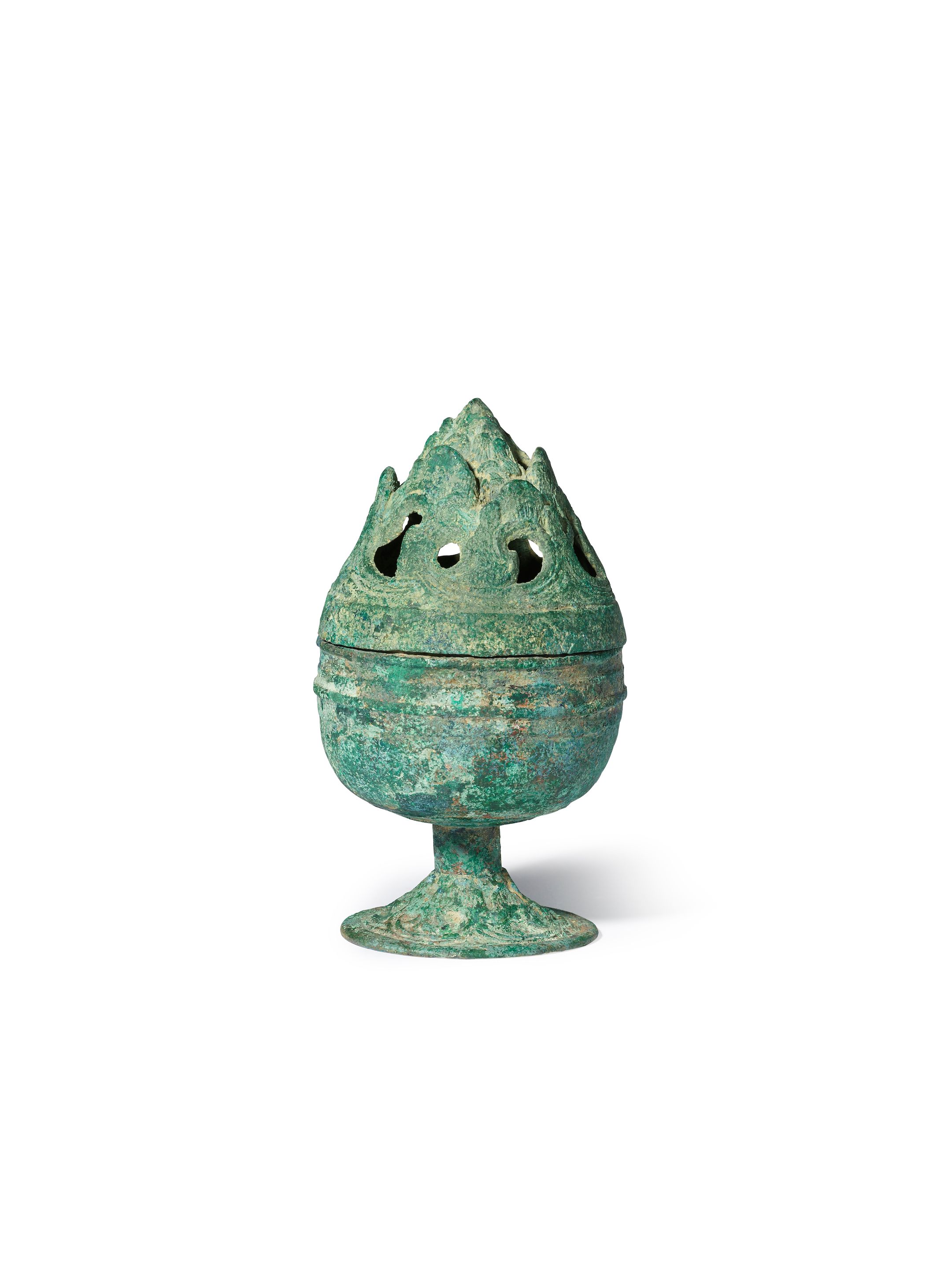 Bonhams : AN ARCHAIC BRONZE BO SHAN INCENSE BURNER Han Dynasty