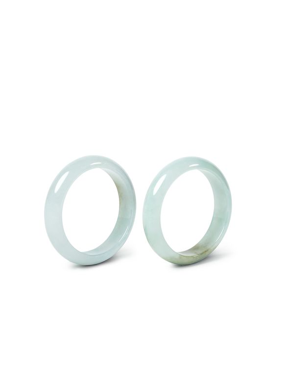 Bonhams : A PAIR OF JADEITE BANGLES