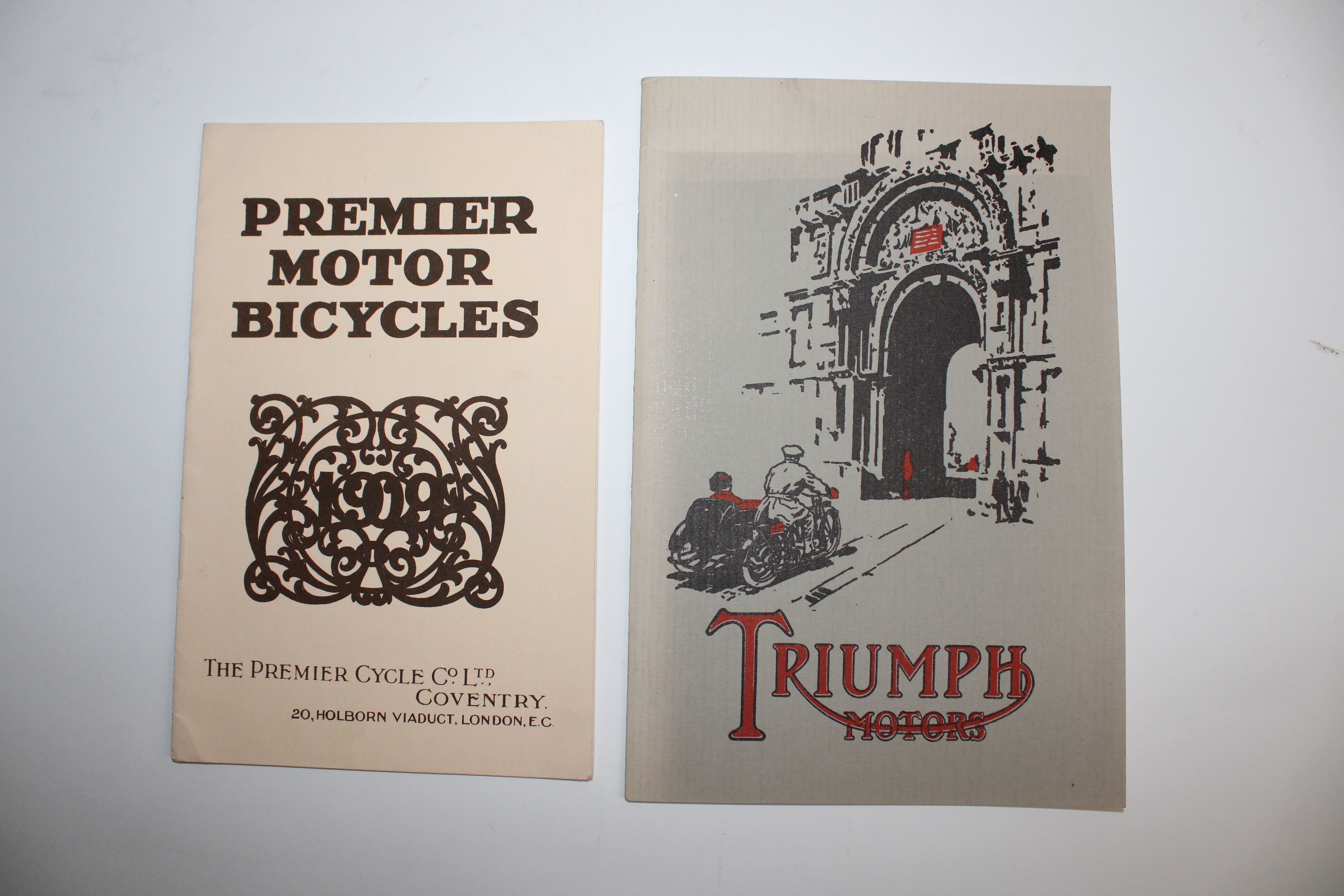 Bonhams Cars : Nine motorcycle sales brochures, (9)