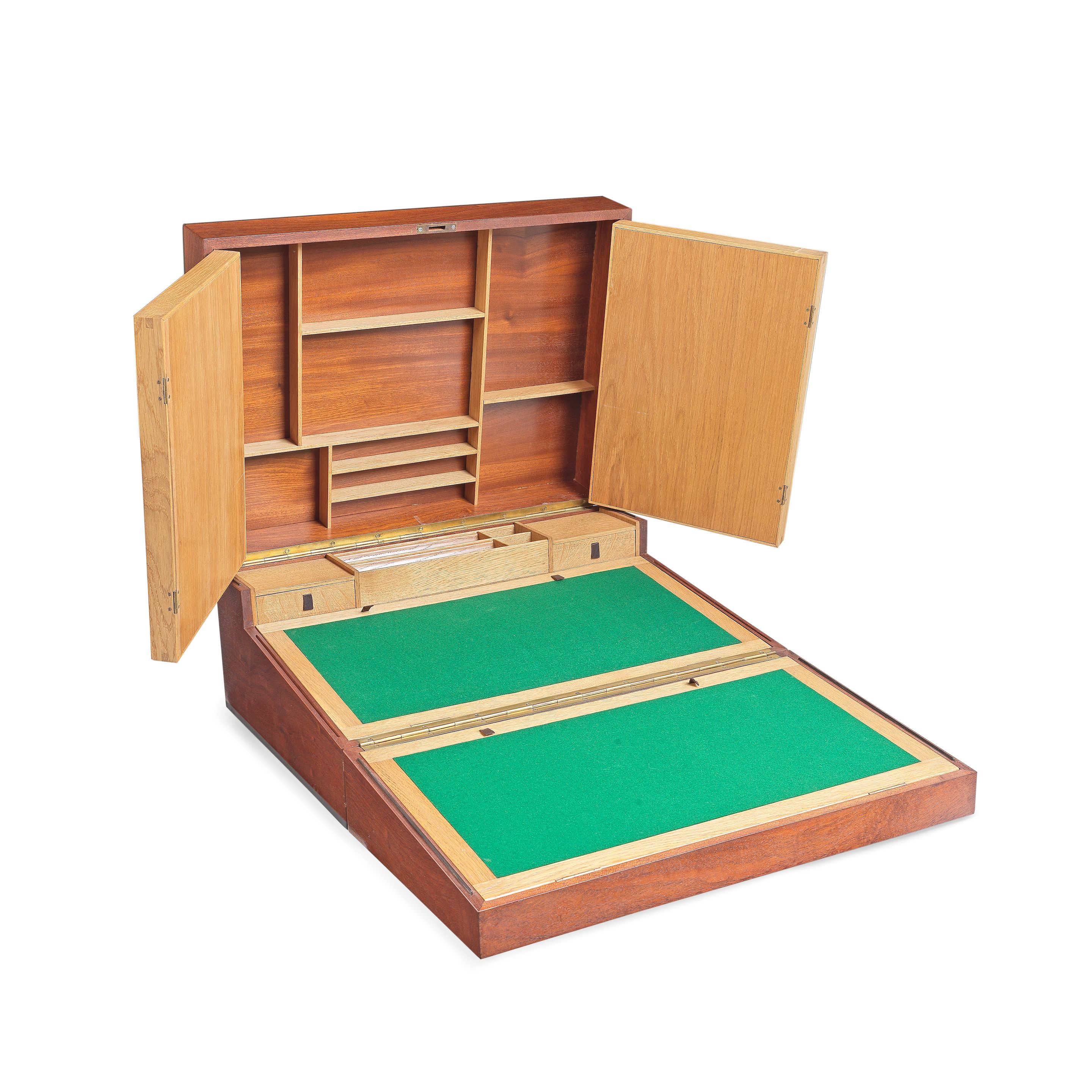 Bonhams : A CONTEMPORARY DANISH MAHOGANY AND OAK WRITING COMPENDIUM