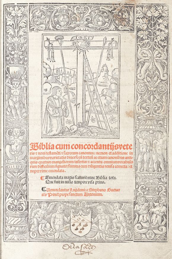 Bonhams : BIBLE, IN LATIN Biblia cum concordantiis veteris et novi ...