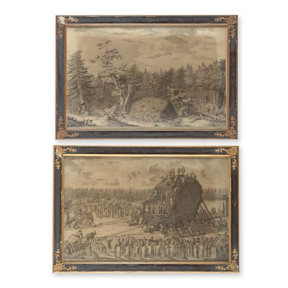 Bonhams : After Yury Felten View of the Thunder Stone during its move ...
