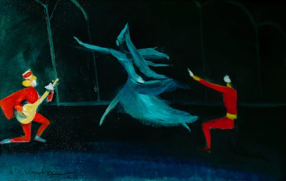 Bonhams : Adham Wanly (Egypt, 1908-1959) The Lady of Shallot