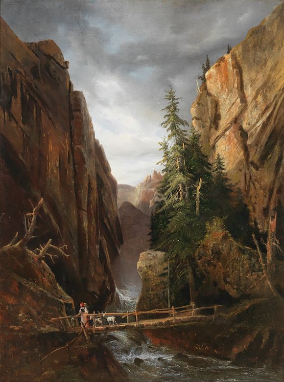 Bonhams : Alexandre Calame (Swiss, 1810-1864) Unfailing in a summer drought