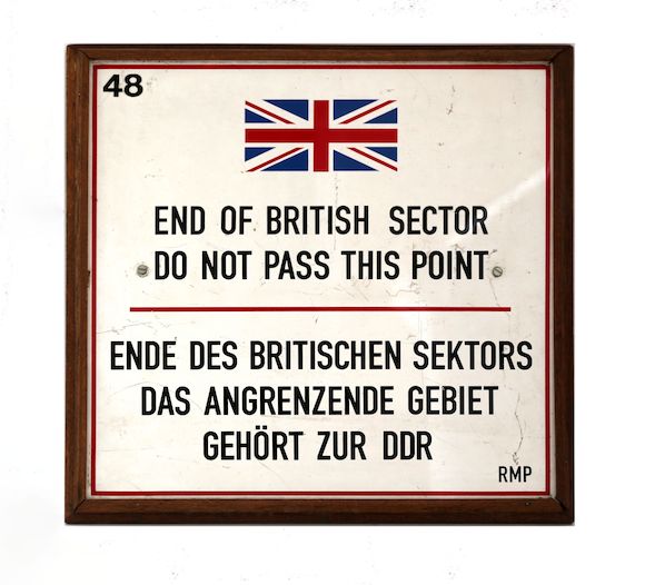 Bonhams : A Cold War 'End Of British Sector/Do Not Pass This Point ...