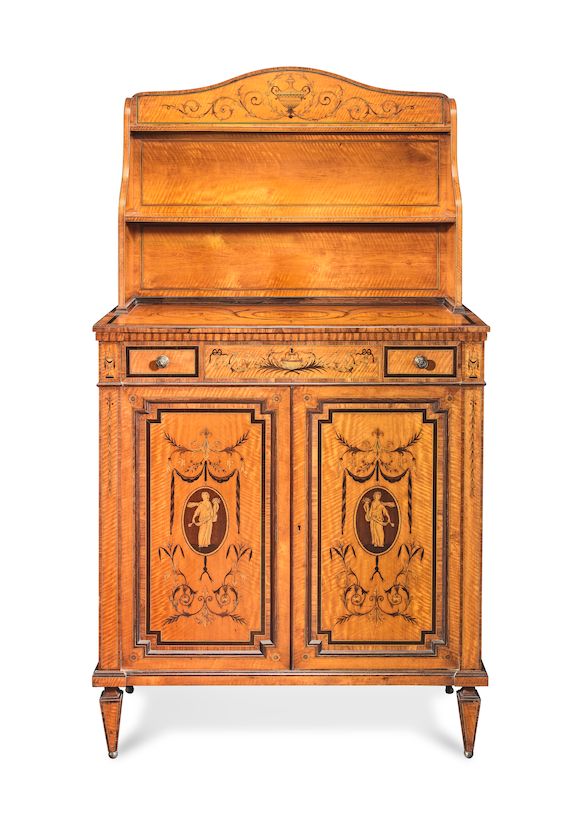 Bonhams : A fine late Victorian satinwood, tulipwood, purplewood ...
