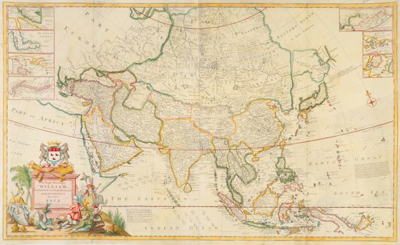 Bonhams : MOLL (HERMAN) Map of Asia According to ye Newest and Most ...