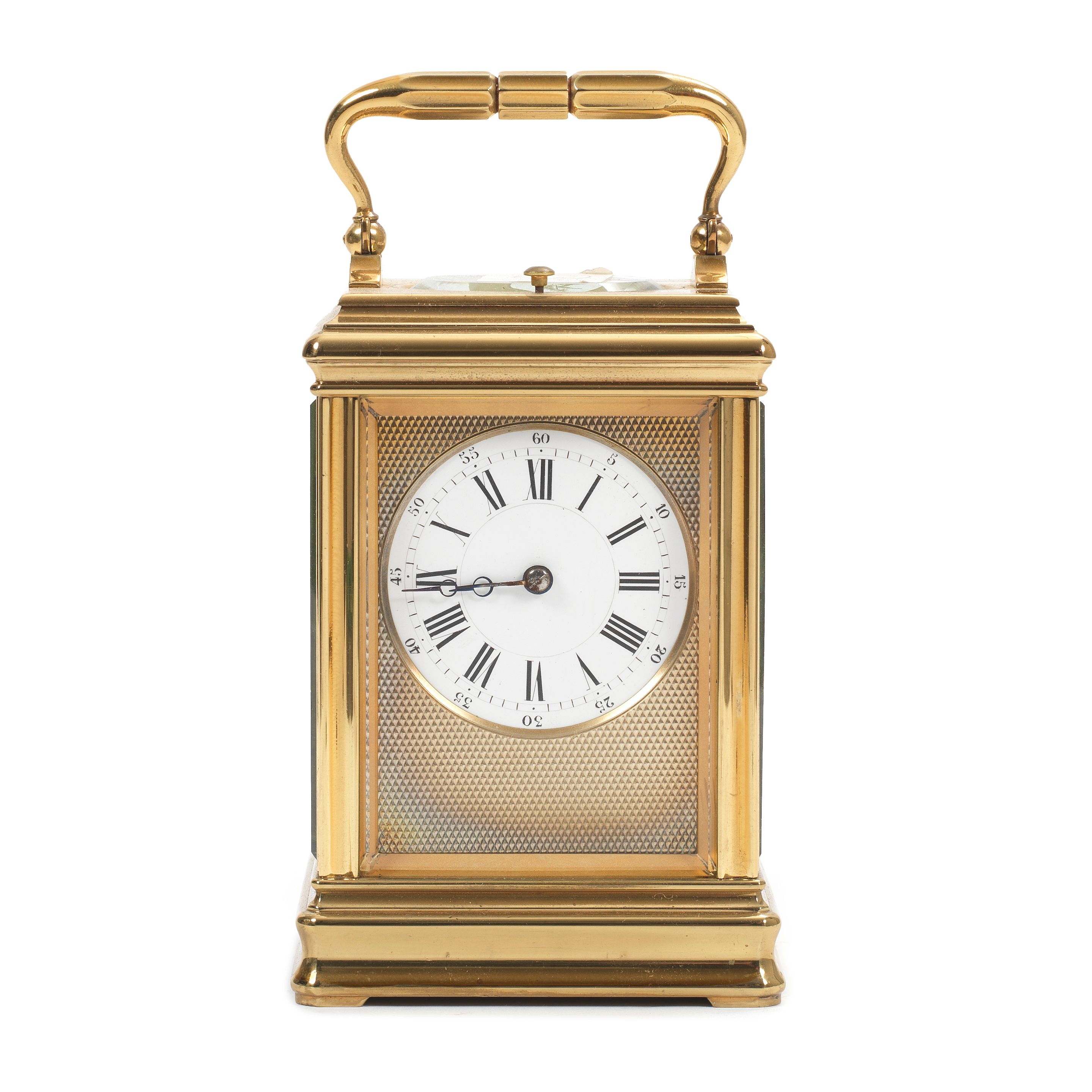 Bonhams : A late 19th century brass carriage clock with repeat the ...
